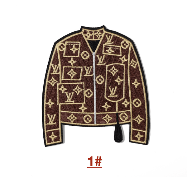 Embroidery LV Patches Custom Clothing Jackets - mingfabricstore