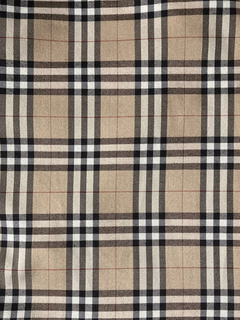 High Quality Burberry Check Cotton Brushed Cozy Fabric for Shirt ...