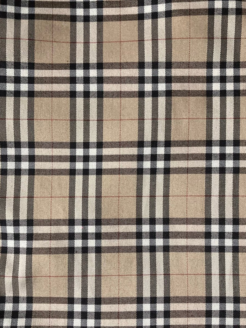 High Quality Burberry Check Cotton Brushed Cozy Fabric for Shirt ...