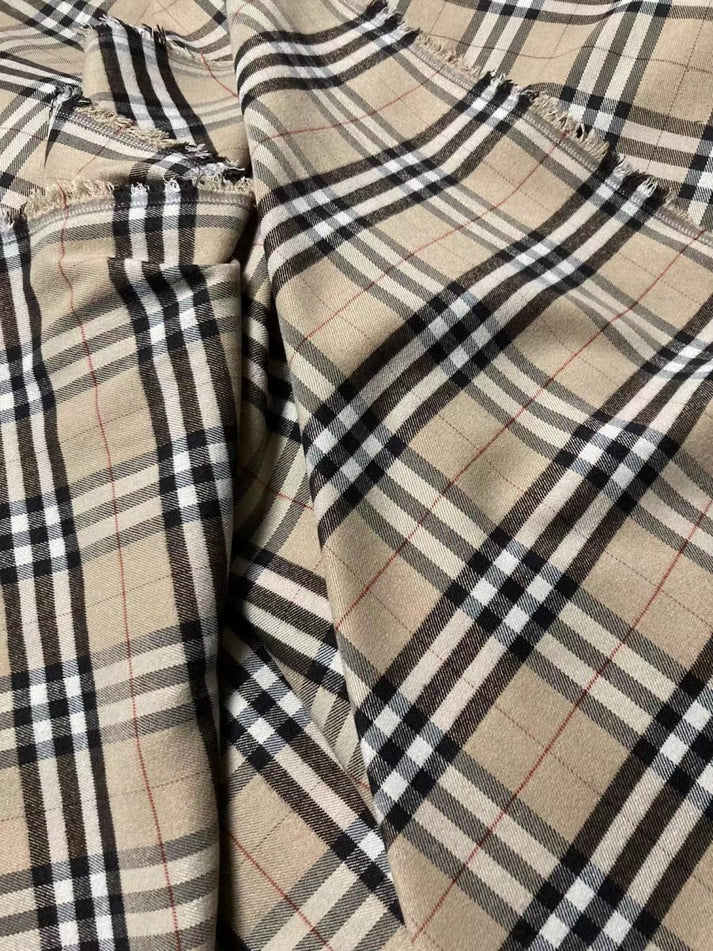 High Quality Burberry Check Cotton Brushed Cozy Fabric for Shirt ...