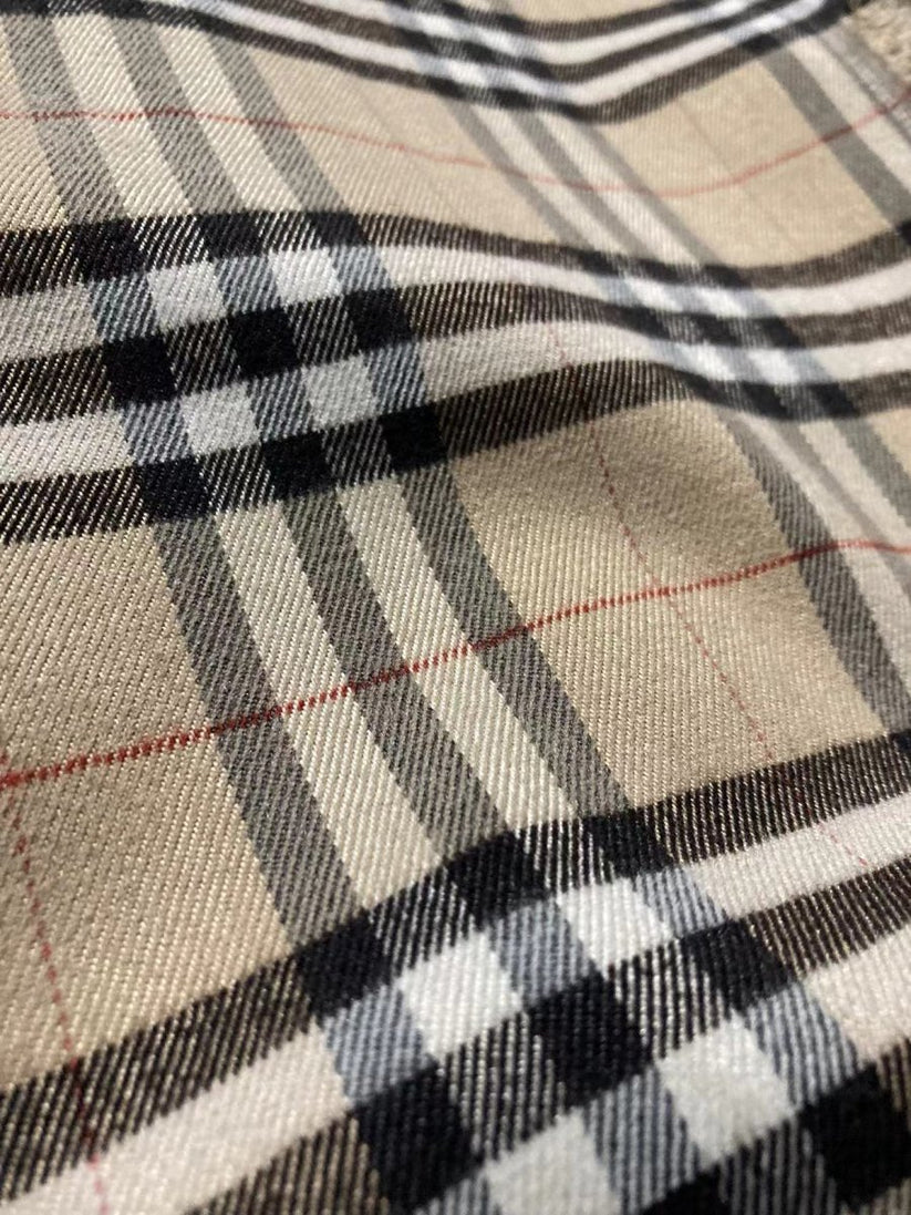 High Quality Burberry Check Cotton Brushed Cozy Fabric for Shirt ...