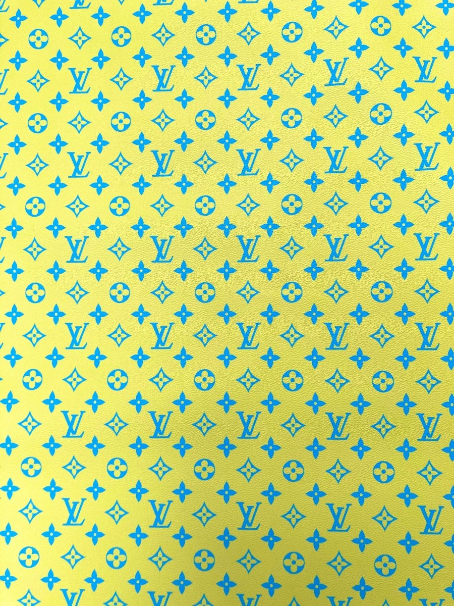 New Color Bright Yellow LV Monogram Designer Fabric for Keepall Bag ...