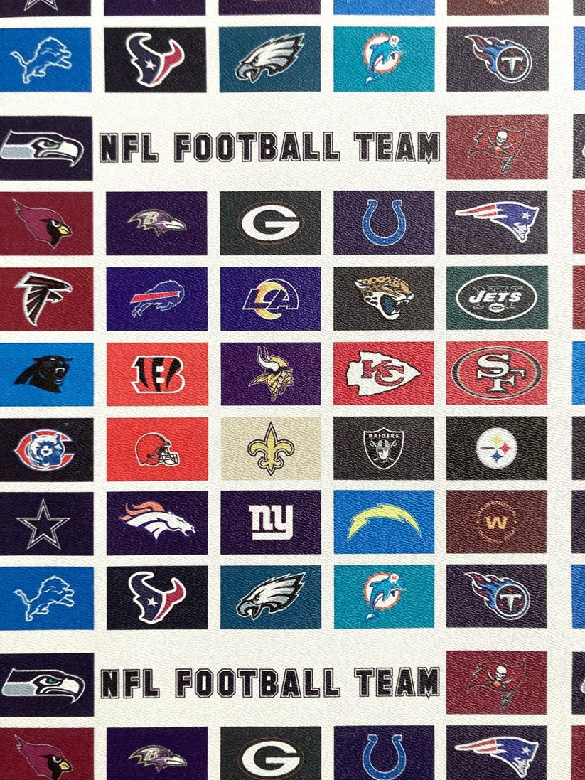 NFL football team Logo Vinyl Handmade Custom Material - mingfabricstore