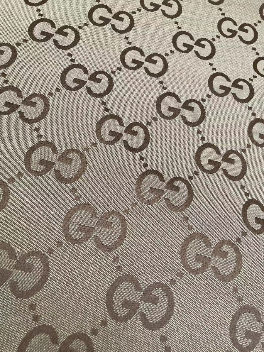 Trending New Big GG Gucci Brown Cotton Fabric for Clothing ...